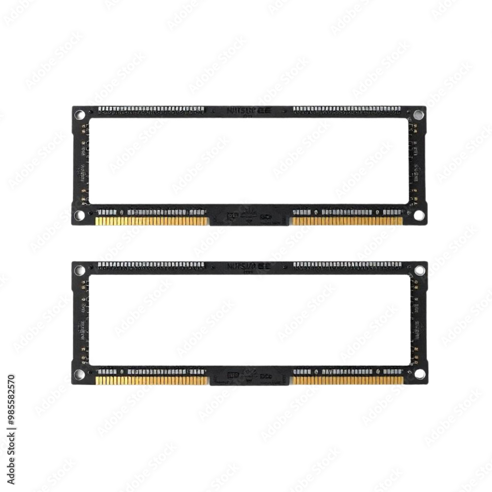 3d render computer memory card on Isolated transparent background png. generated with AI Stock ...