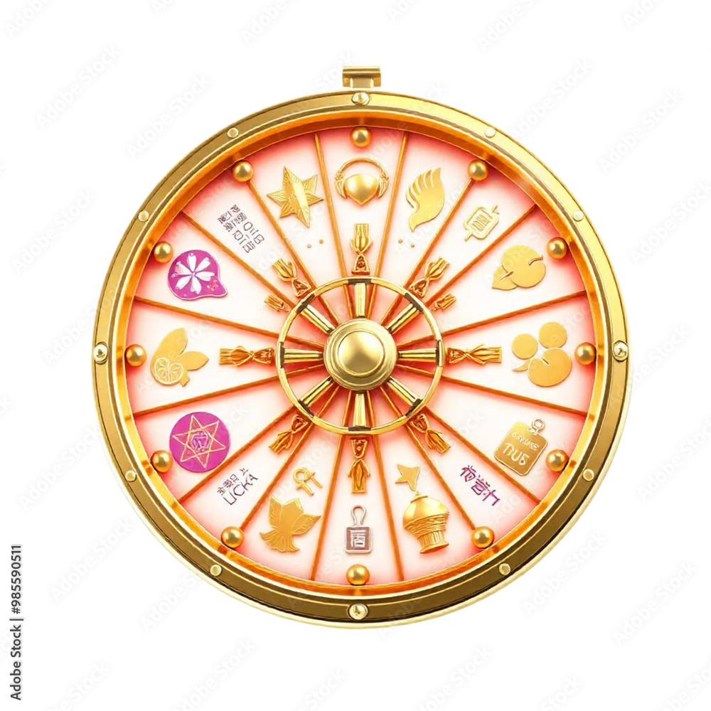 3d rendered illustration Fortune wheel on Isolated transparent ...