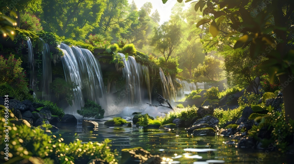 Stunning 4k nature wallpaper featuring lush greenery, vibrant flora ...