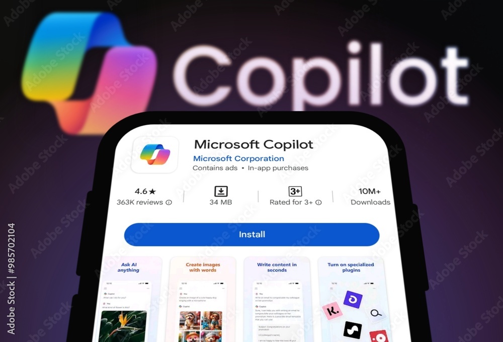 Chittagong, Bangladesh- 21 September 2024: Microsoft Copilot app ...