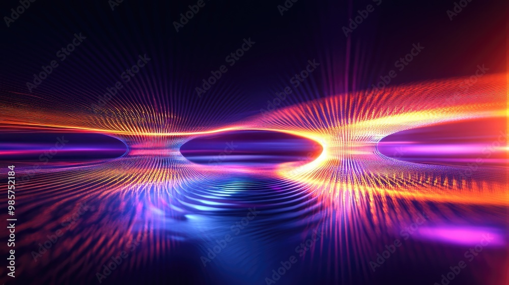 Double slit experiment illustration, showing the wave-particle duality ...