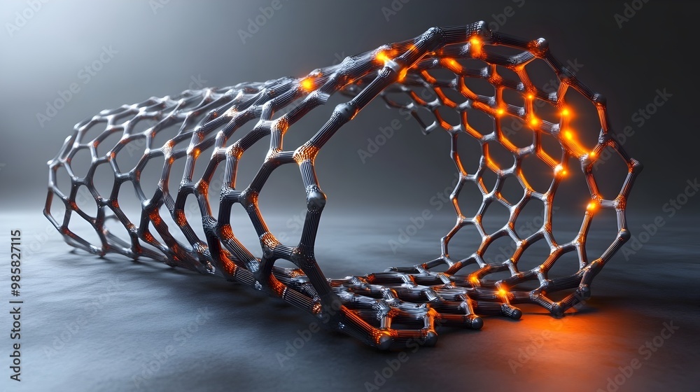 Visualizing the Intricate Carbon Nanotube Structure for Nanotechnology Applications Stock ...