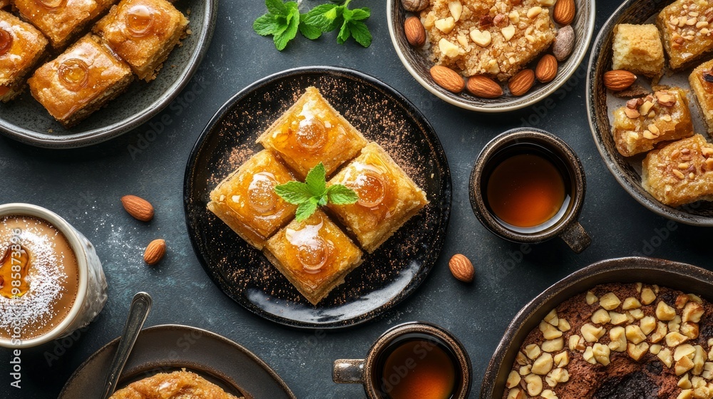 Arabic cuisine: sweets from the Middle East. A delectable assortment of ...