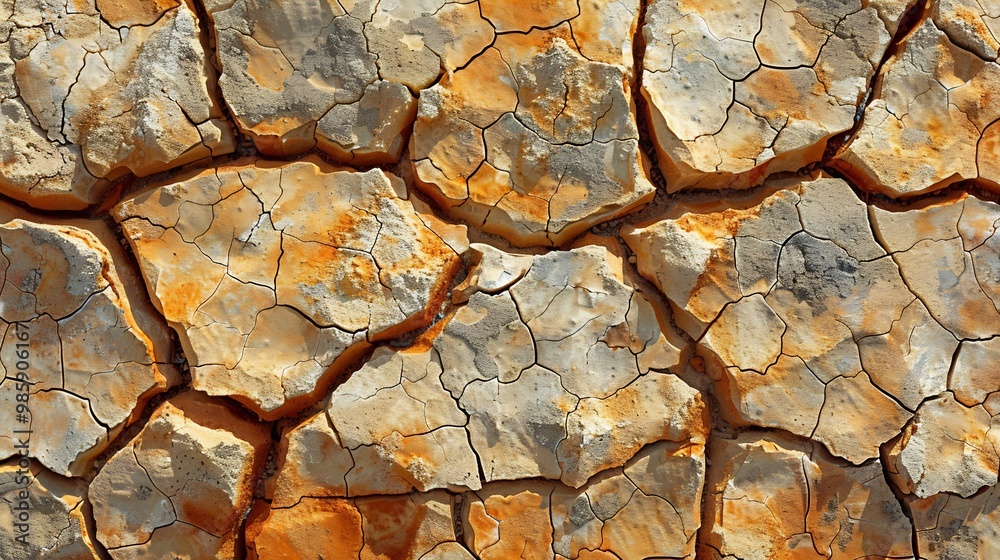 Cracked desert floor texture deep fissures and dry earth patterns ...