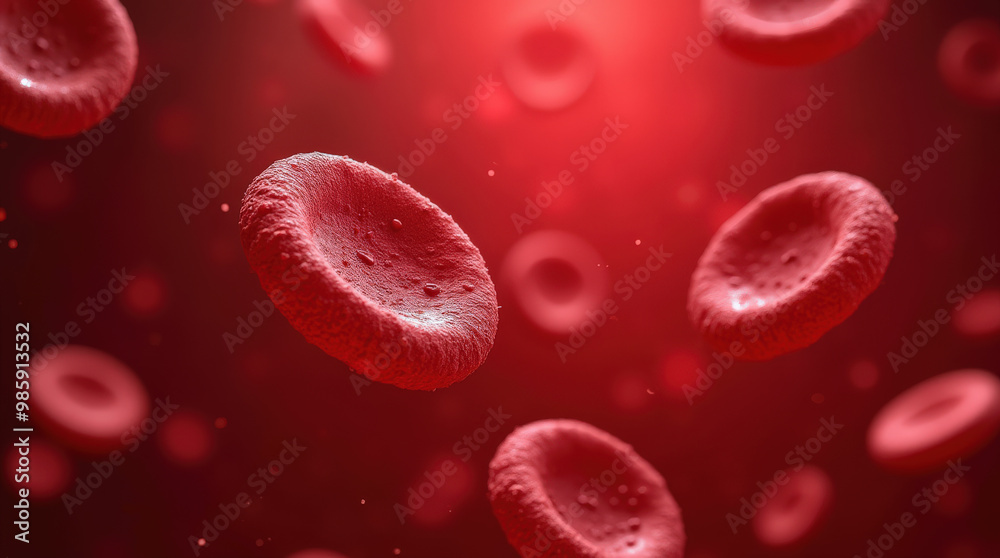 High-Resolution Red Blood Cells Close-Up: Microscopic View of ...