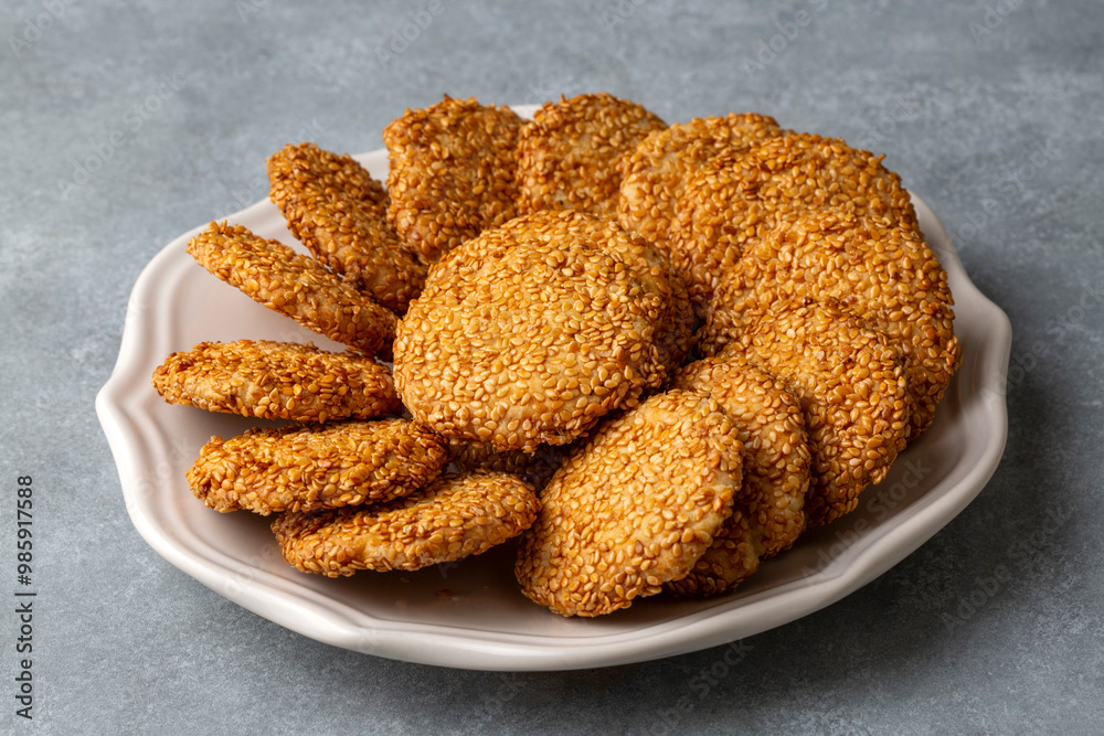 Ramadan sweets background. Cookies of El Fitr Islamic Feast. Egyptian ...