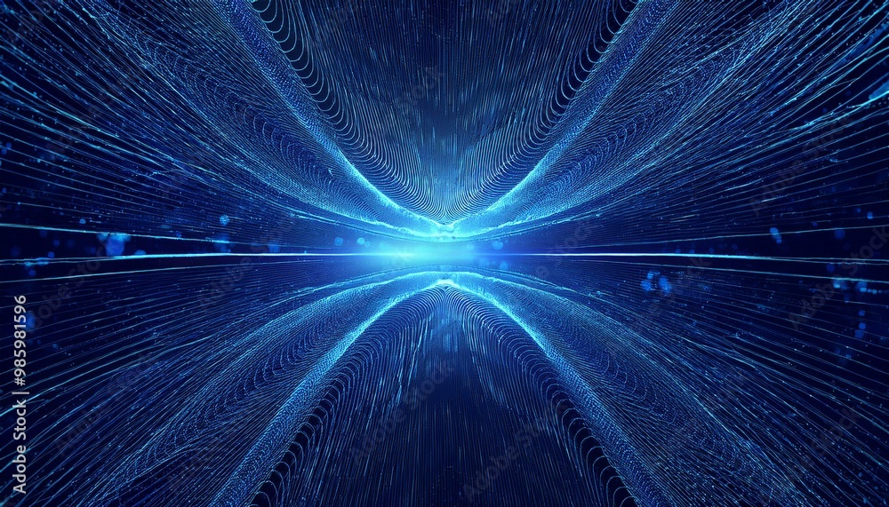 Abstract dark blue digital background with sparkling blue light ...