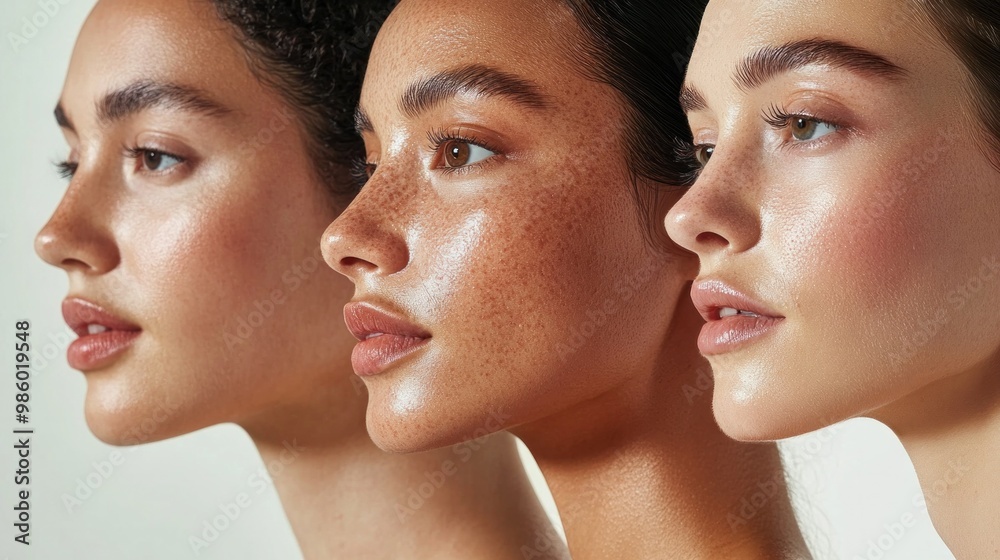 Portraits of women with diverse skin types, each glowing with health ...