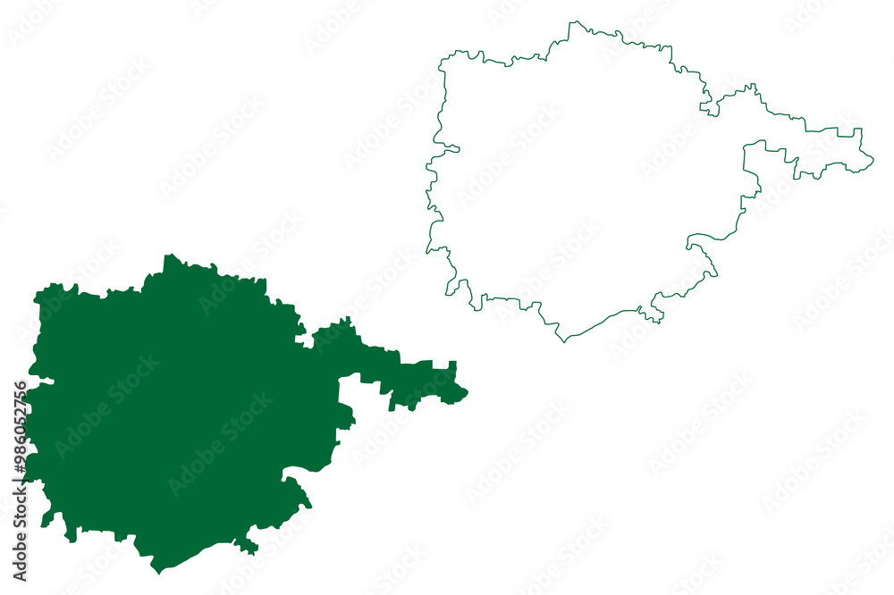 Nalanda district (Bihar State, Patna division, Republic of India) map ...