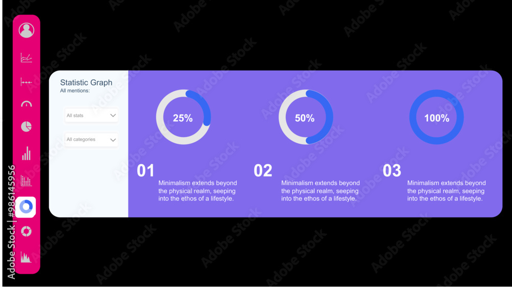 Dashboard infographic, charts, graph and graphic UI, UX, KIT elements ...