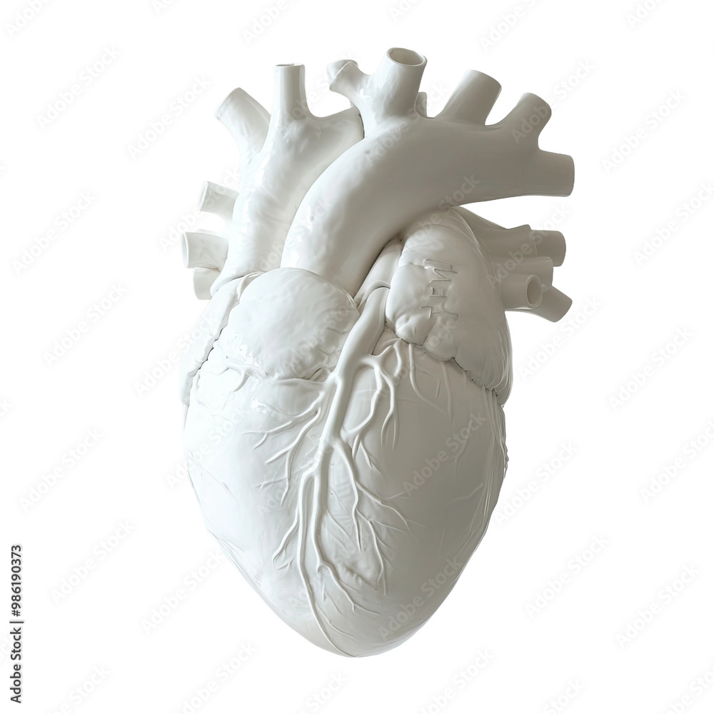 human heart anatomy isolated on white background Stock Photo | Adobe Stock