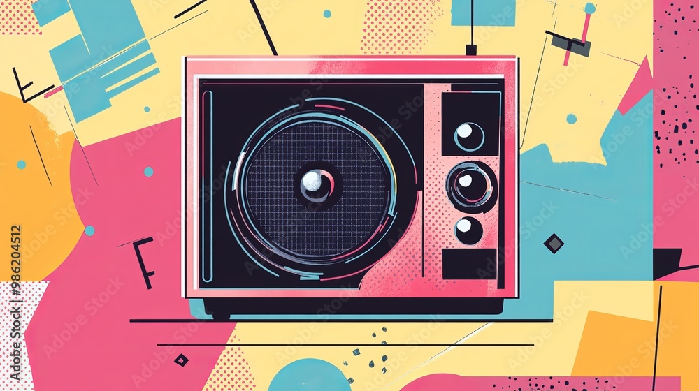 A retro-style speaker, perfect for adding a vintage touch to your ...
