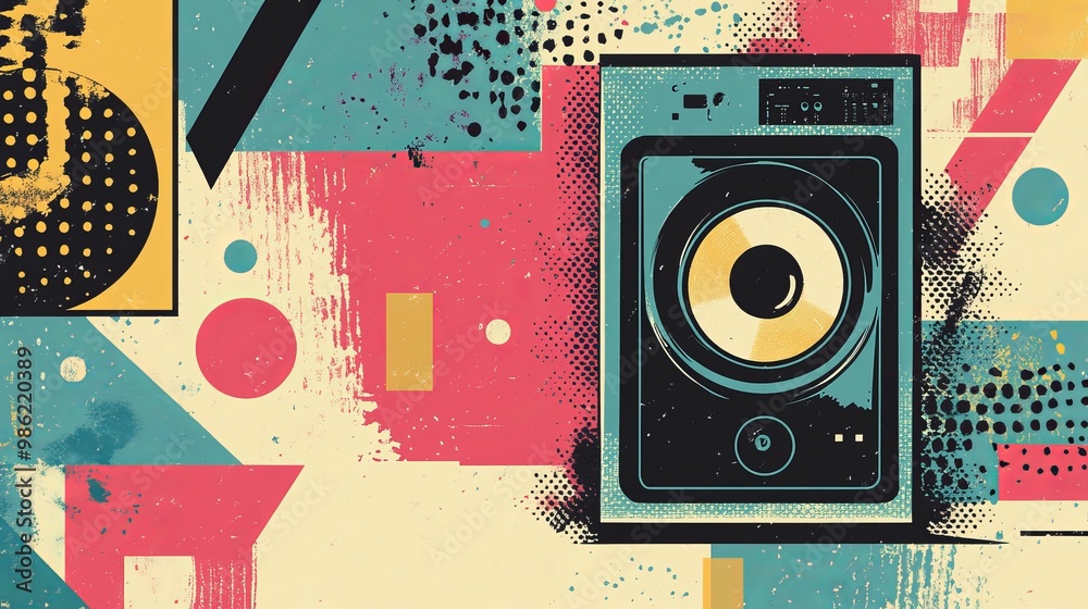 A retro-style speaker, perfect for adding a vintage touch to your ...