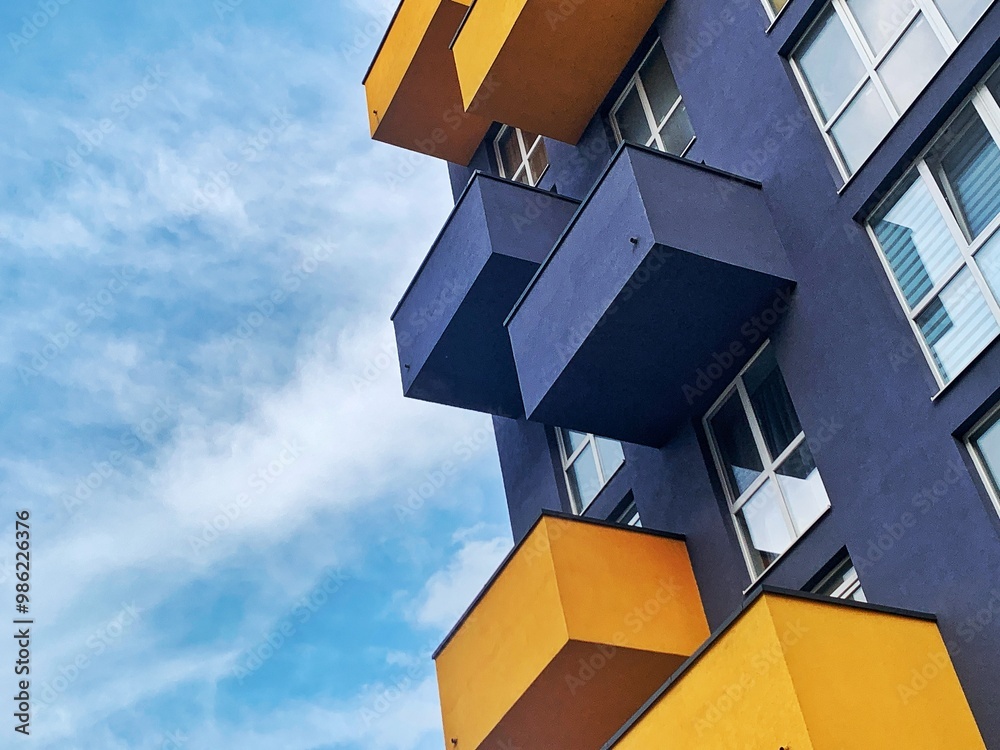 Minimal Architecture Background. Detail New high-rise Building or House ...