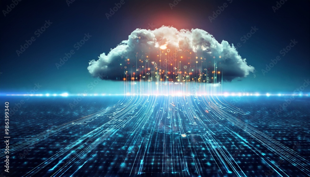 Cloud Network illustration representing how digital transformation is accelerating as businesses ...