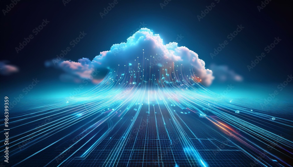 Cloud Network illustration representing how digital transformation is accelerating as businesses ...