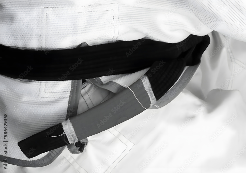 Brazilian Jiu jitsu black belt bjj web banner with copy space background Stock Photo | Adobe Stock