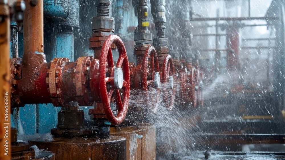 Industrial Accident: Burst Valves in Fire Pump System Causing Water ...