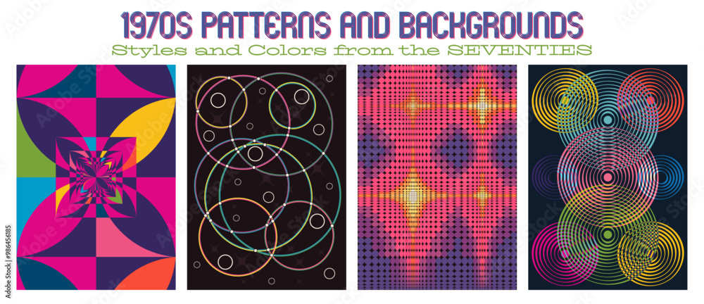 1970s Patterns and Backgrounds. Styles and Colors from the Seventies ...