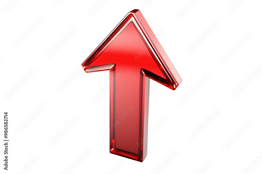 PNG shiny red arrow pointing upwards isolated on transparent background ...