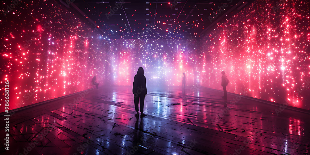 Ar art installation transforming concept of cyberspace by overlaying ...