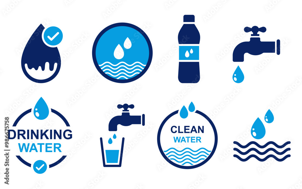 pure drinking water sign for school, office, restaurant, hospital, shop ...