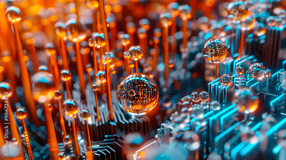Ai driven smart city governance depicted an abstract design where ...