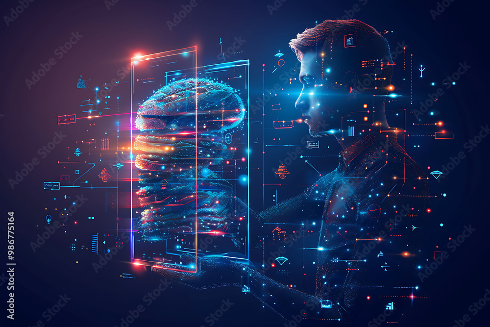 Intelligent inventory management food powered by AI visualized in an ...