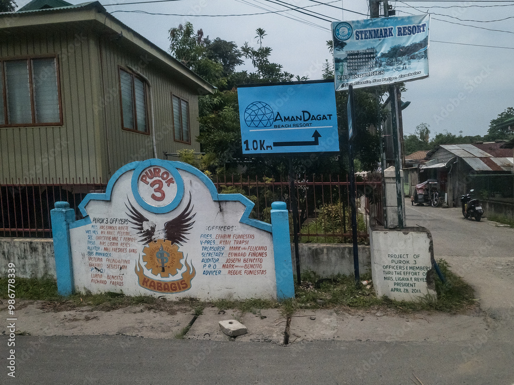 Purok signage in Zambales Philippines Stock Photo | Adobe Stock