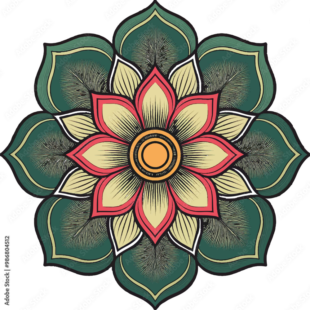 Flower design.ai Royalty Free Stock SVG Vector Stock Vector | Adobe Stock