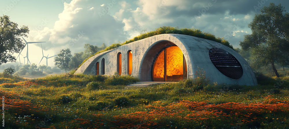 Stock-Illustration „Future of Ai-powered renewable energy where artificial intelligence ...