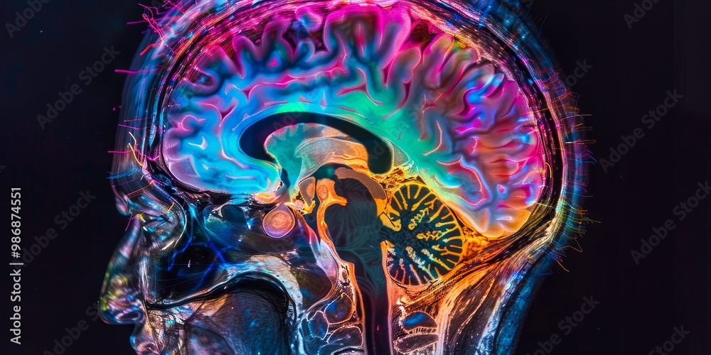 Colorful and detailed PET scan showcasing a spectrum of colors to ...