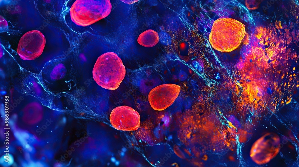 Fluorescent Confocal Microscopy Image of Cardiac Fibroblasts in ...