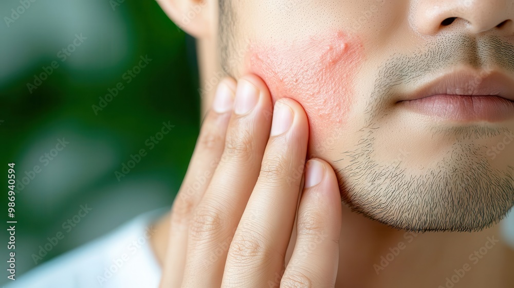 Itchy red rash, skin irritation, detailed symptoms Stock Photo | Adobe ...