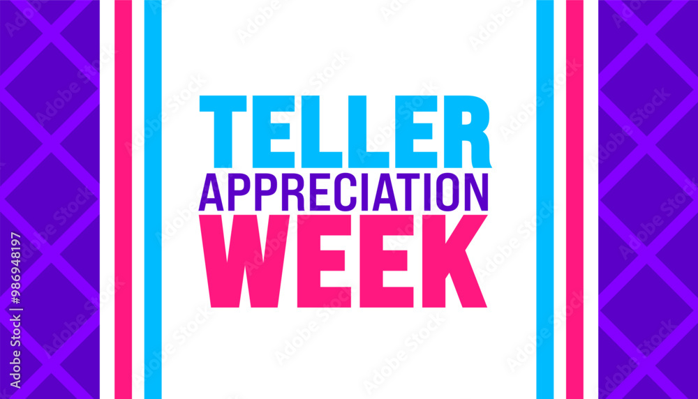 Teller Appreciation Week background or banner design template is ...