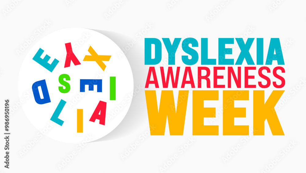 Dyslexia Awareness Week background or banner design template is ...