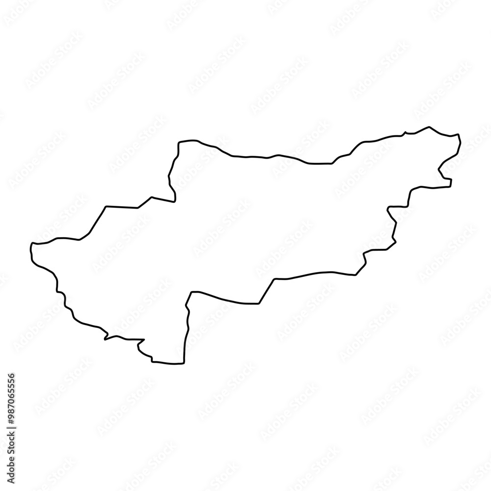 Hangu district map, administrative division of Pakistan. Vector ...