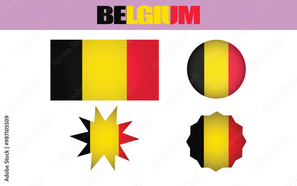 Belgium National Flag vector – featuring bold colors and iconic design ...