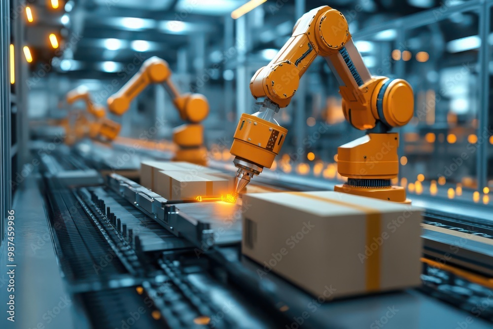 AI system performing a visual quality inspection on a production line ...