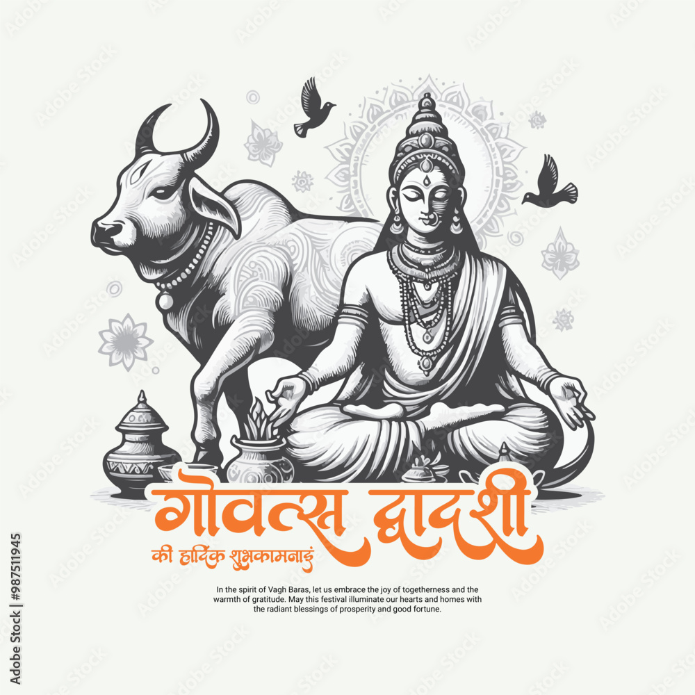 Vagh Baras and Govatsa Dwadashi with Guru Dwadashi Diwali celebration ...