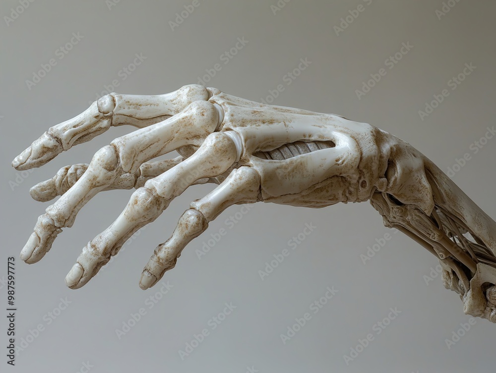 Human Skeleton Hand: Anatomy & Bone Structure Stock Illustration ...