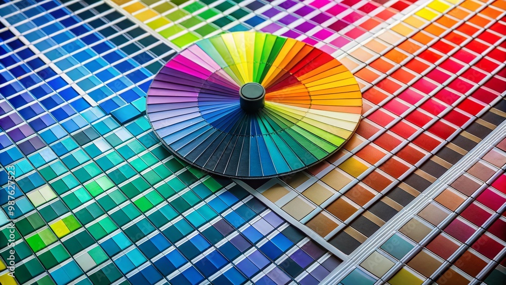 Color Test Chart for Graphic Design and Printing, Displaying Various ...