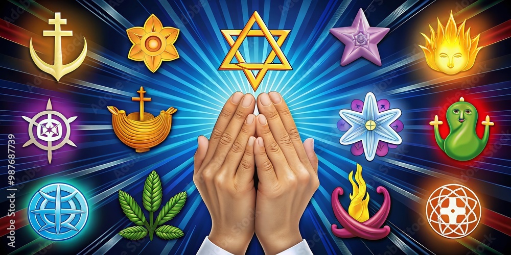 Free Clip Art of Praying Hands and Religious Symbols for Spiritual and ...