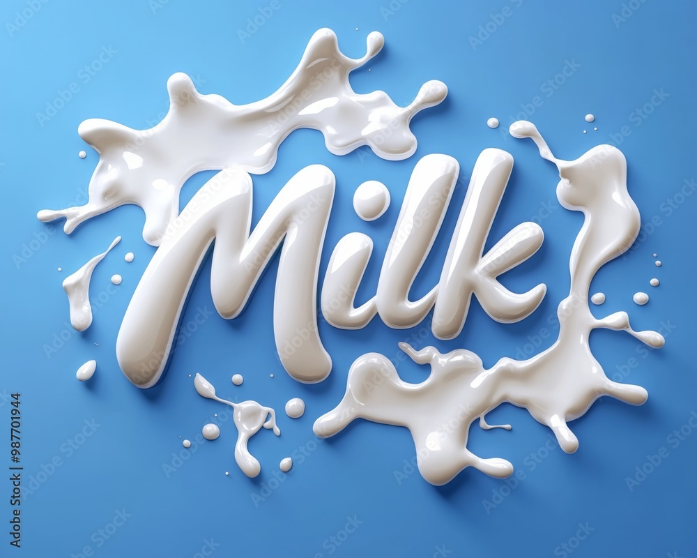 logo design featuring a simple shape with the text "Milk" elegantly ...