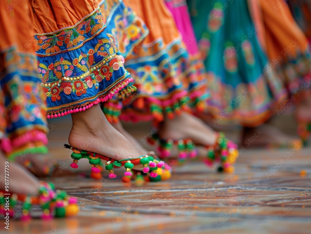 banner background of Navratri Day, [A detailed close-up of a pair of ...