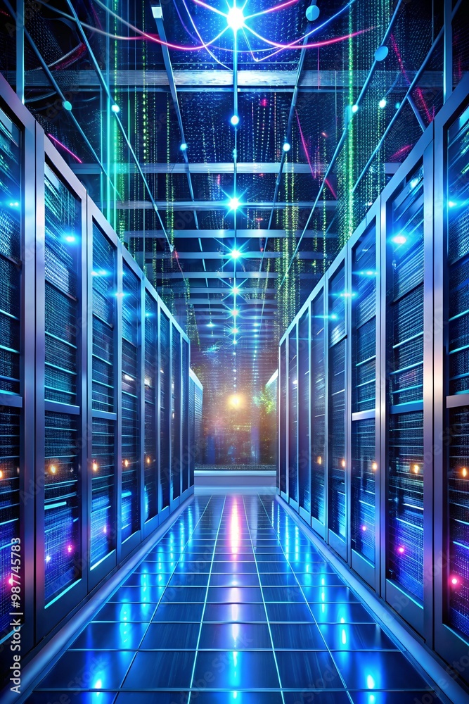 Data Center Server Room It Infrastructure Cloud Computing Data Storage Network