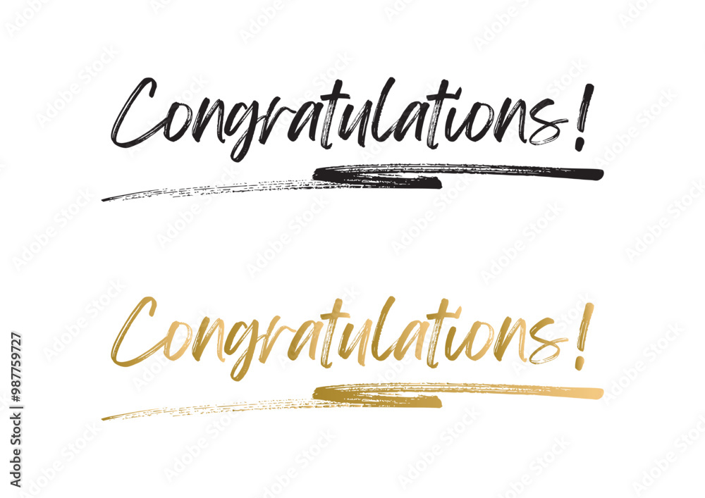 Congratulations message vector. Congratulations calligraphy stylish ...