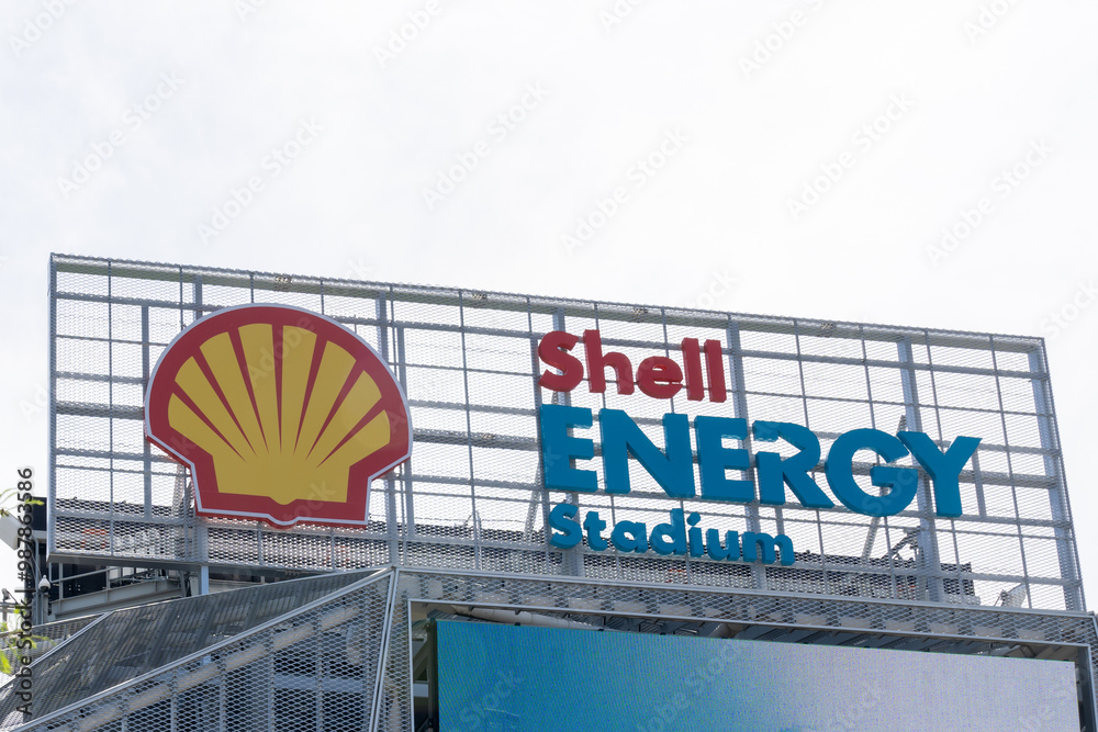Houston, Texas, USA - April 5, 2024: Shell Energy Stadium in Houston ...