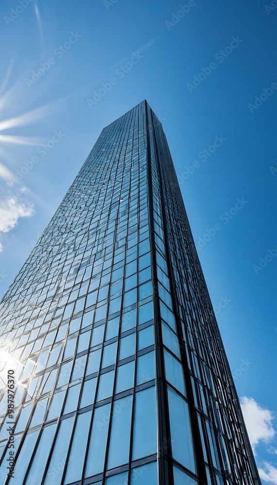 sun rise steel clear business architecture future view system window ...