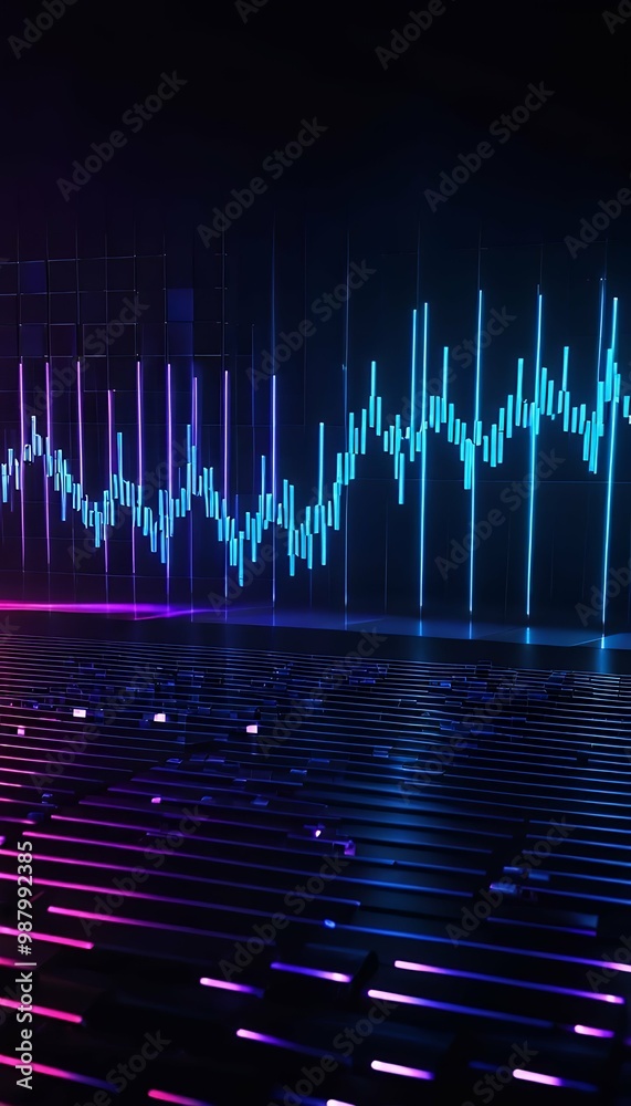 wave equalizer background lights abstract effect sound neon sound wave ...